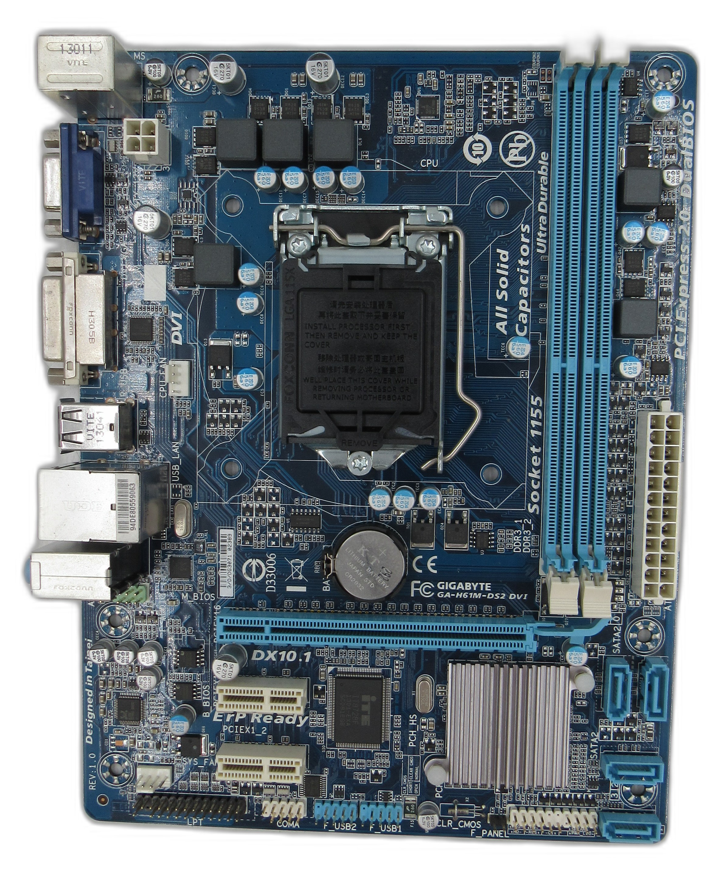 GIGABYTE GA-H61M-DS2 DVI DDR3 micro ATX Motherboard With IO Shield