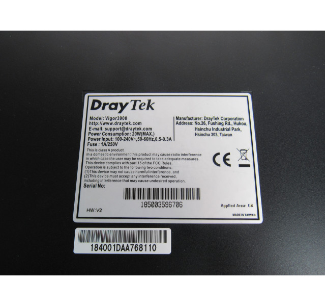 DrayTek Vigor 3900 Multi-WAN Security Firewall With Ears