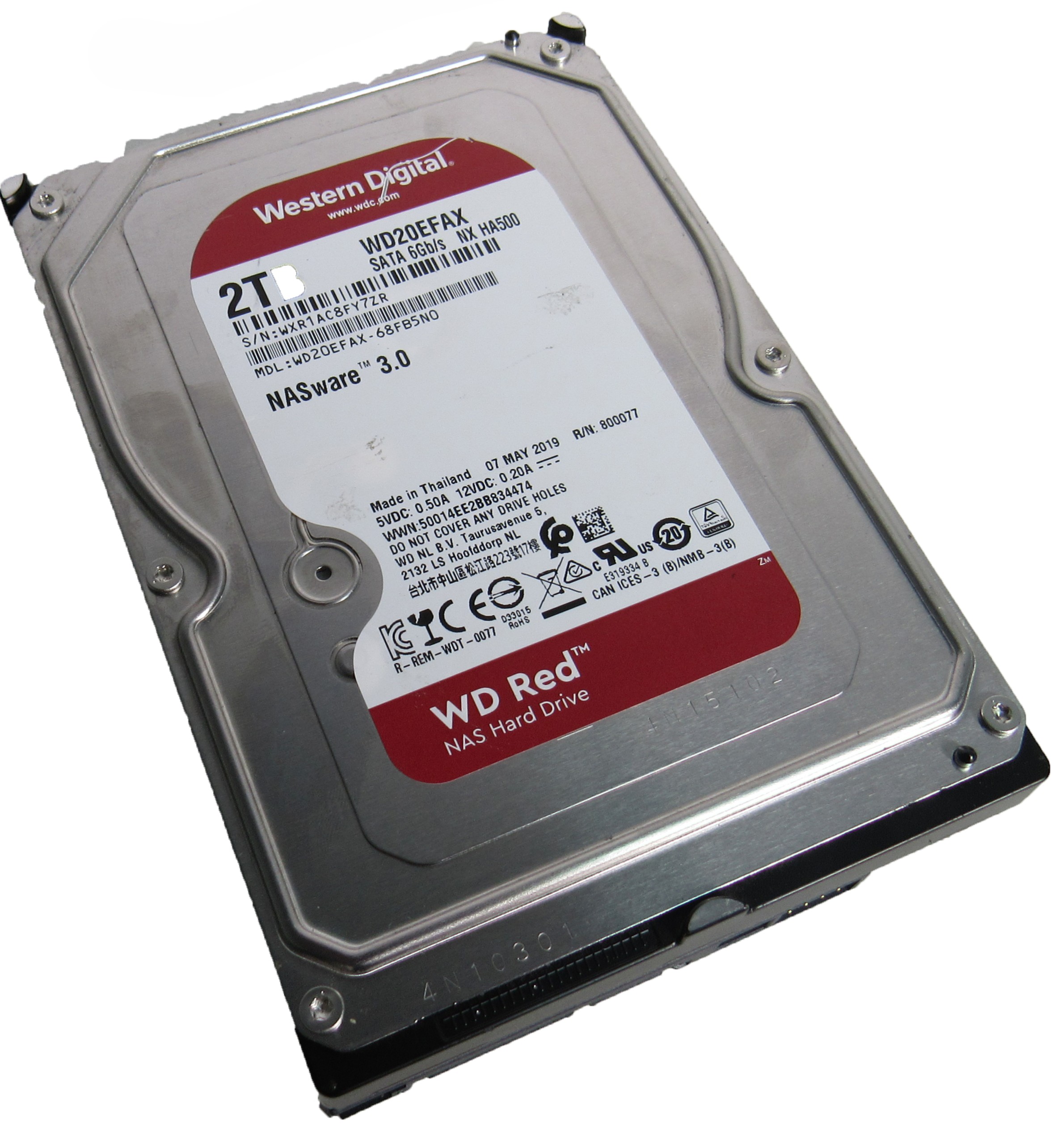 Western Digital Red WD20EFAX 2TB 5400RPM 3.5" NAS SATA Hard Drive HDD